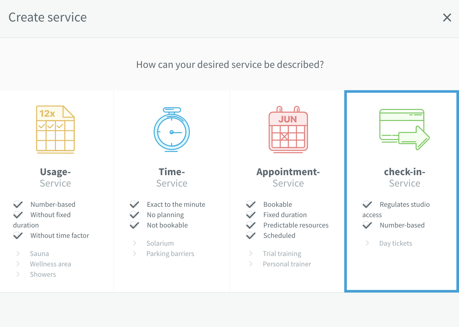 How to create check-in services – Magicline GmbH
