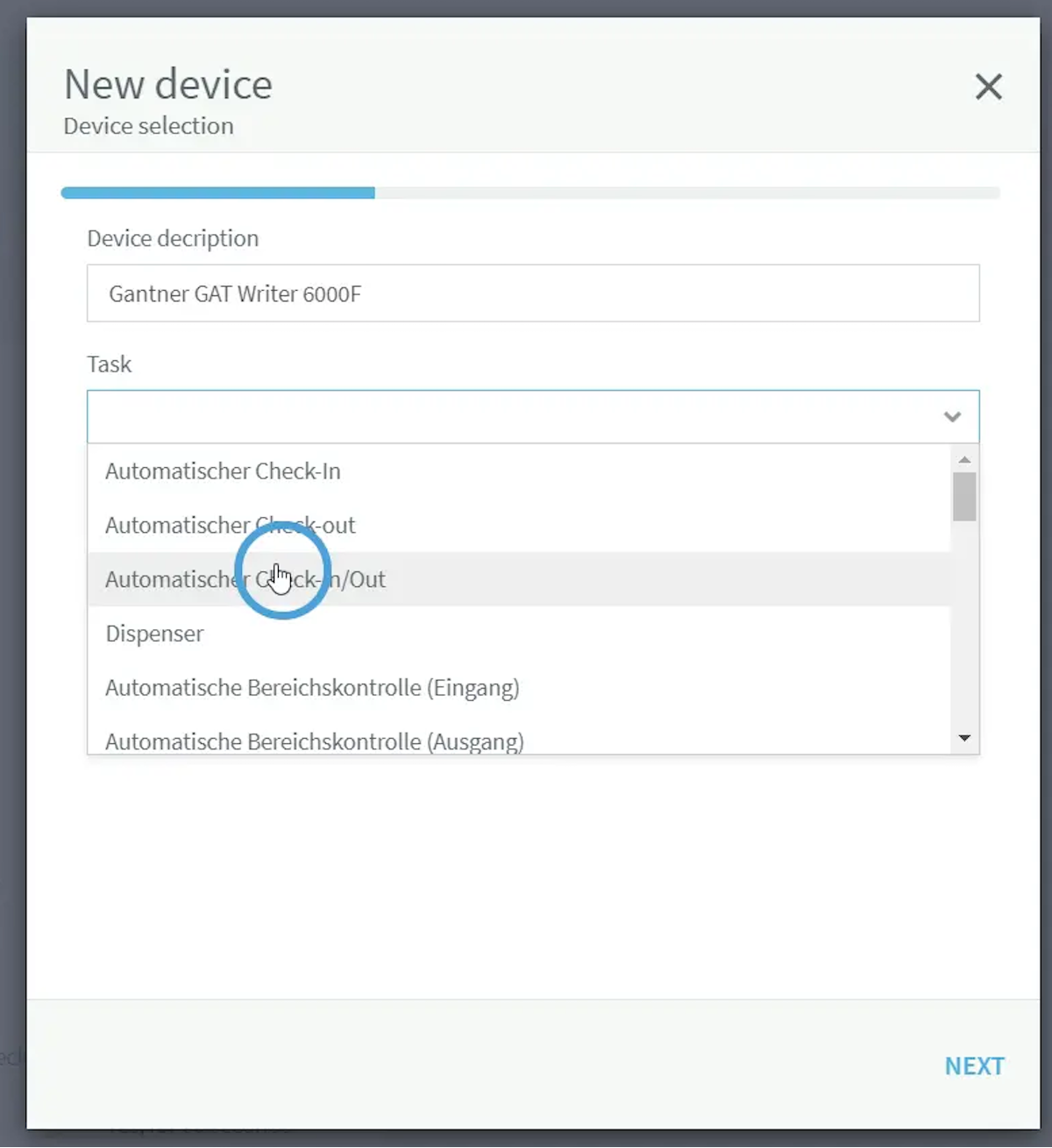 How to connect the Gantner GAT Writer 6000 F by serial number ...