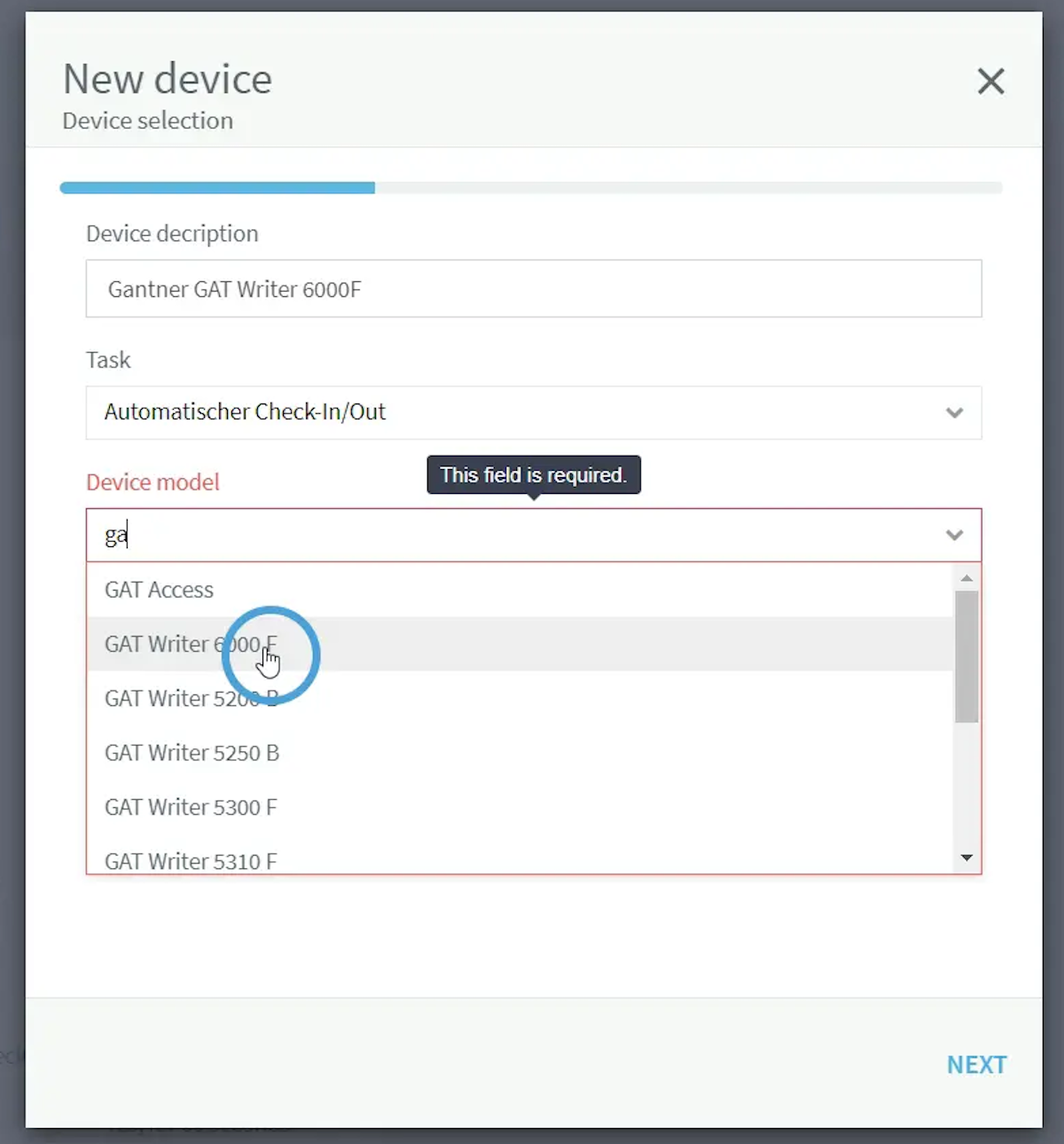 Gantner GAT Writer 6000 F über die Seriennummer mit der Magicline ...