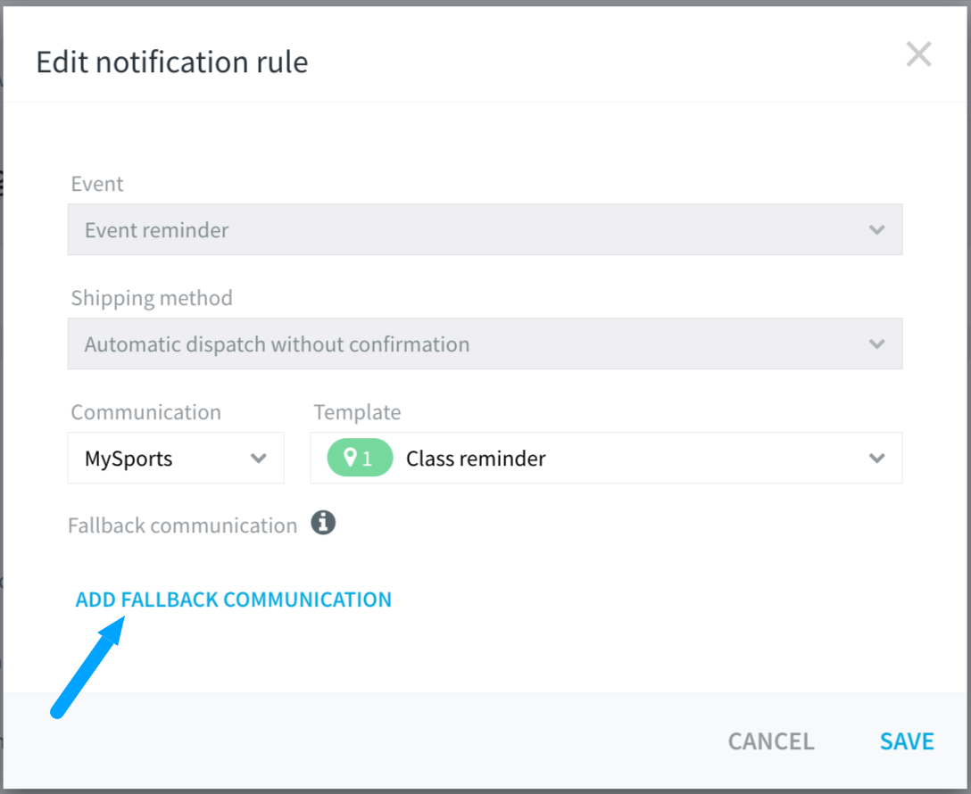 Fallback communication for notification rules – Magicline GmbH